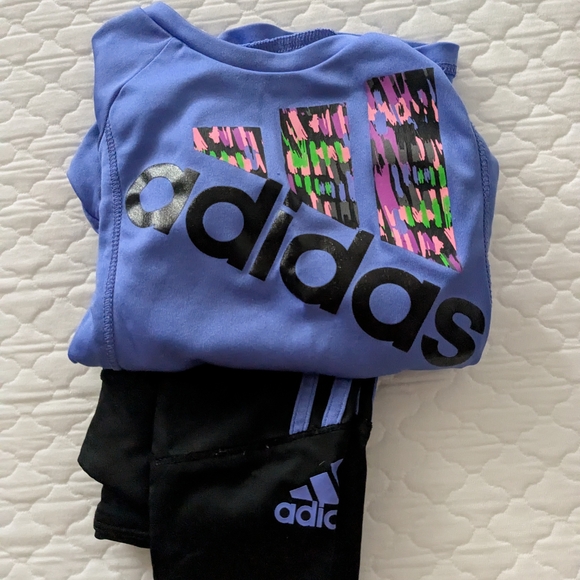 adidas | Matching Sets | Adidas Blue And Black Activewear Set | Poshmark
